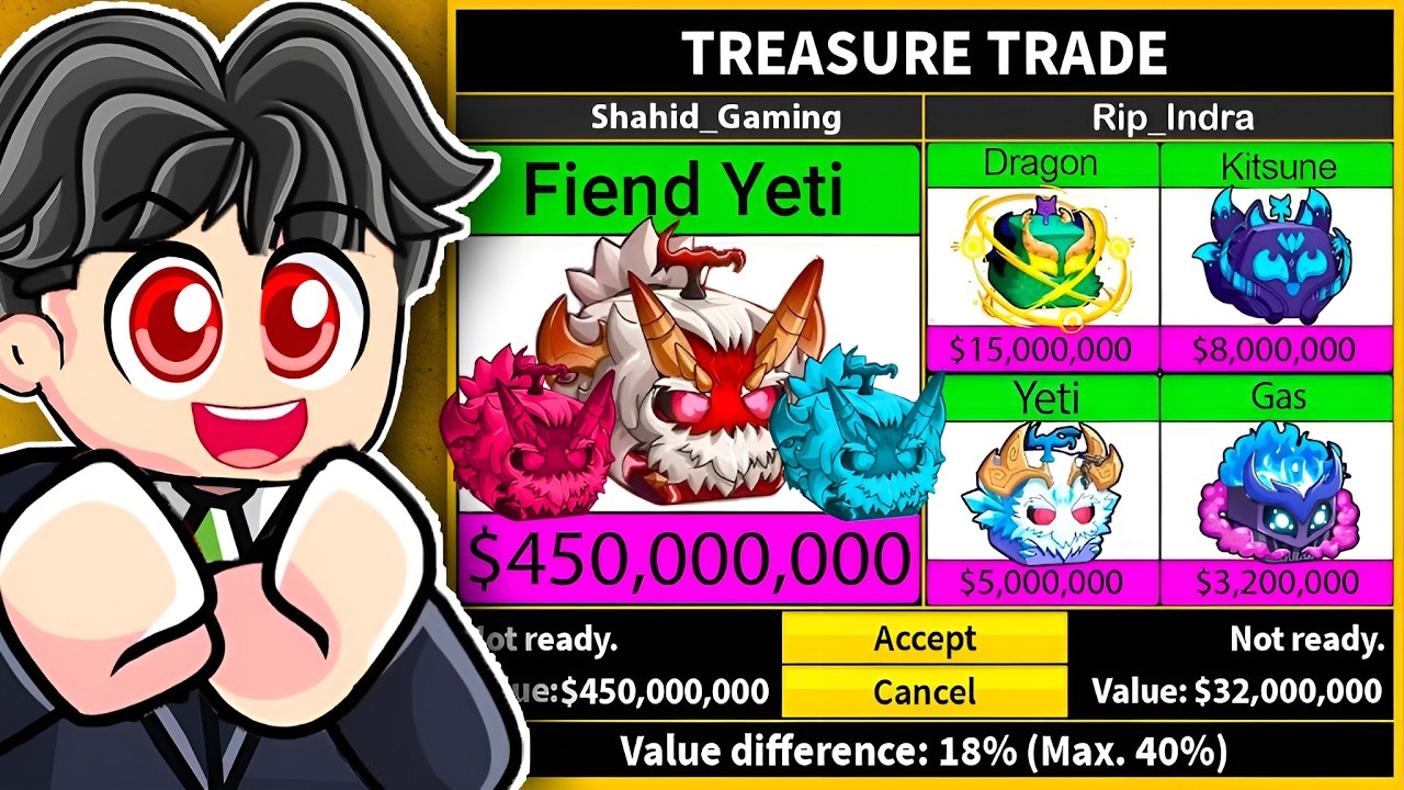 Trading NEW FIEND YETI MUTATION For 24 Hours In Blox Fruits Roblox ...