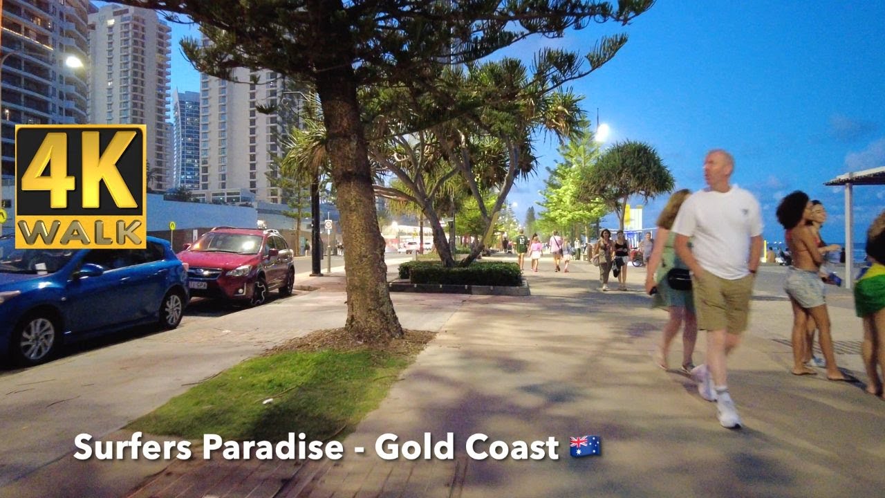 Gold Coast 🏖️ Sunday Evening 4K Beach Walk - Australia 🇦🇺 - YouTube