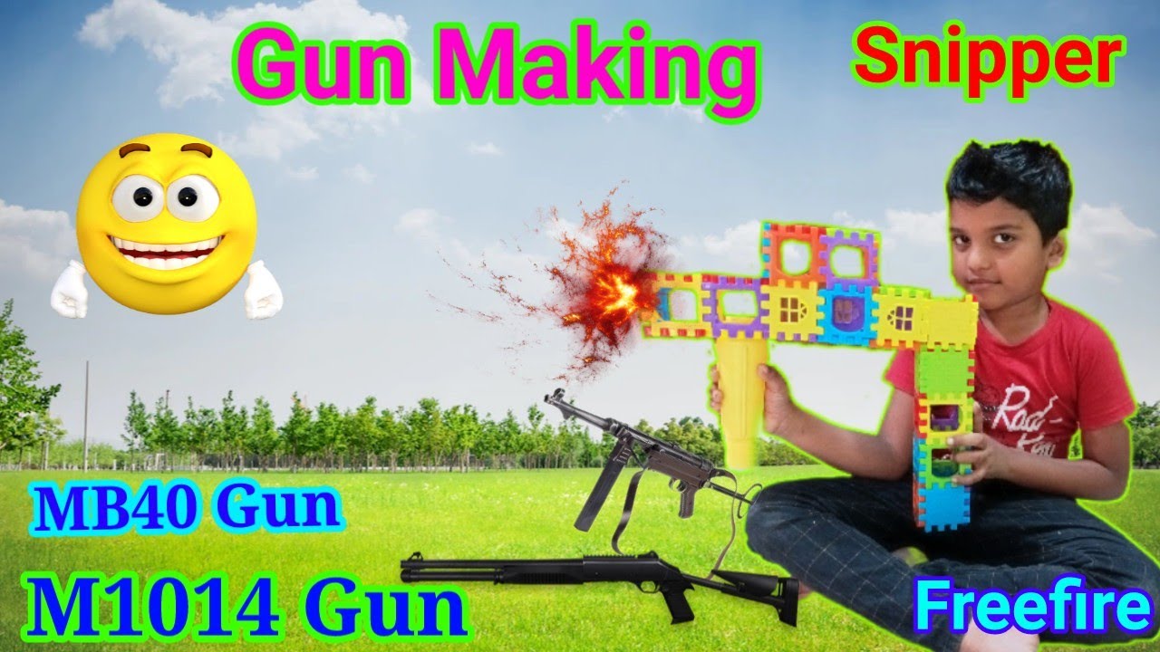 Freefire Gun Making 😂😂😂|MB40 Gun|M1014 Gun|Building Blocks|Kids ...