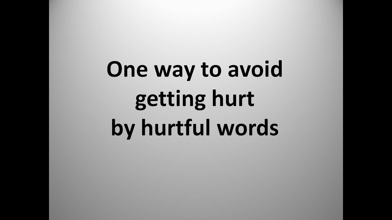 Hurtful words and communication - YouTube