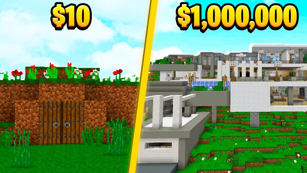Would you PAY $10 OR $1,000,000 FOR THIS HOUSE? Minecraft Million Dollar House Challenge - YouTube