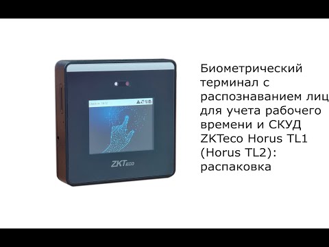 Биометрический терминал ZKTeco Horus TL2 - YouTube