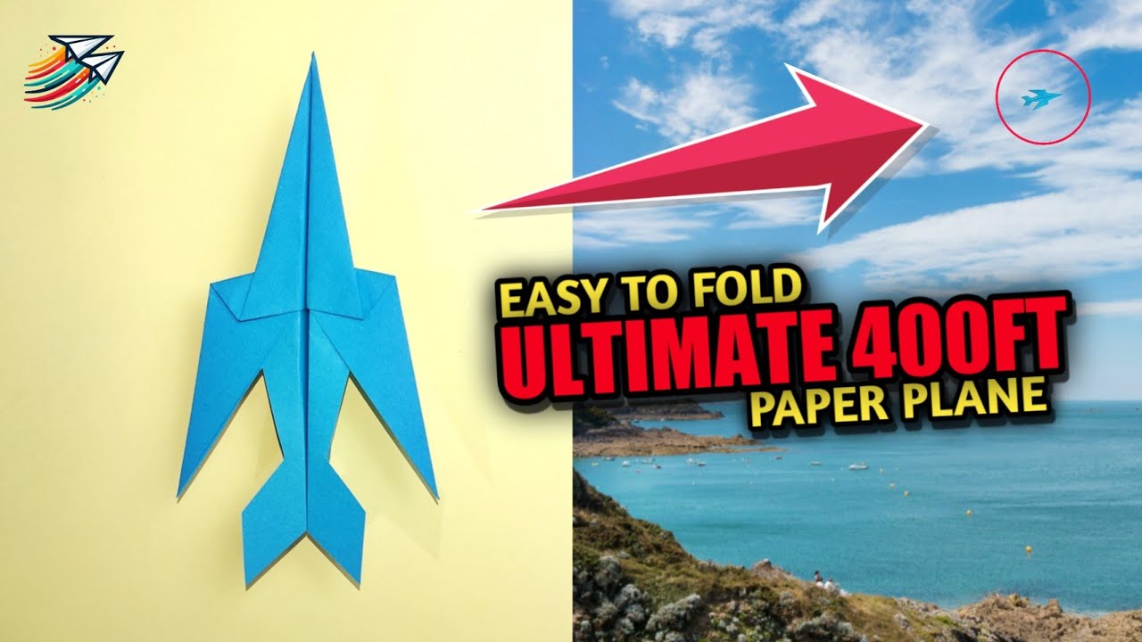 How to FOLD A Paper Plane The ULTIMATE 400ft ( Many People Like ) - YouTube