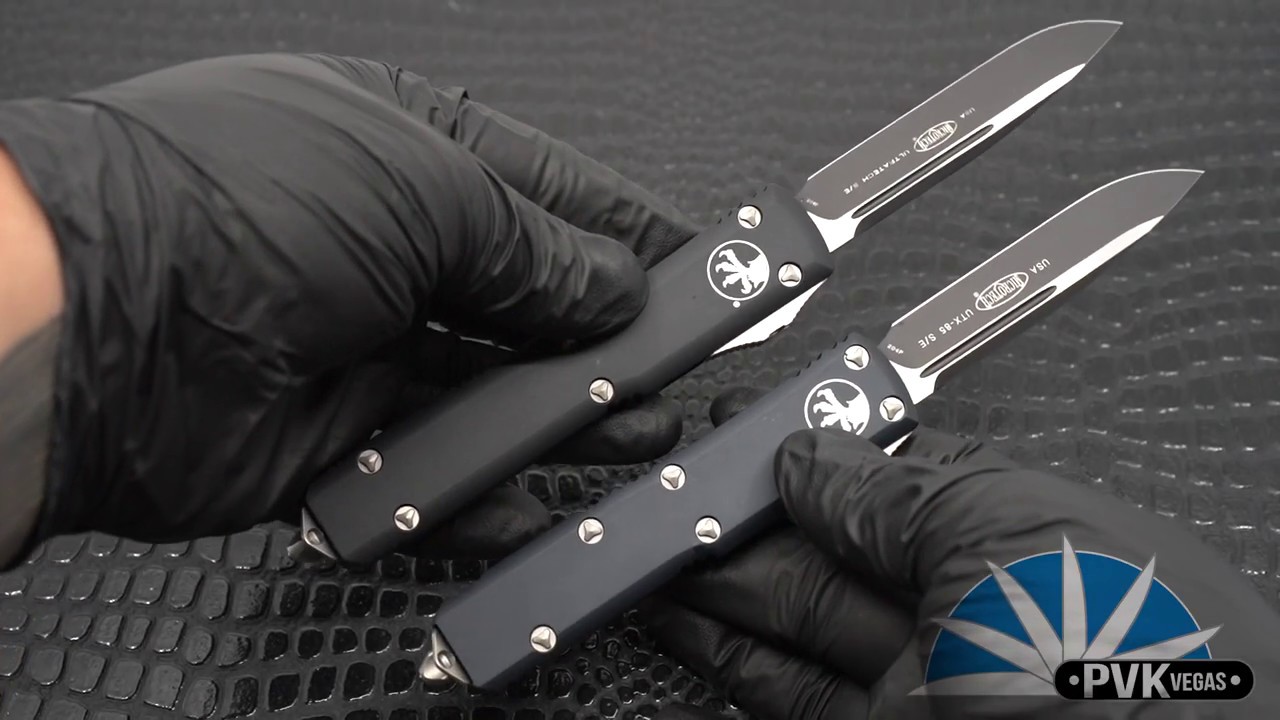 Microtech Knives Ultratech & UTX-85 Single Edge Black Blade - YouTube