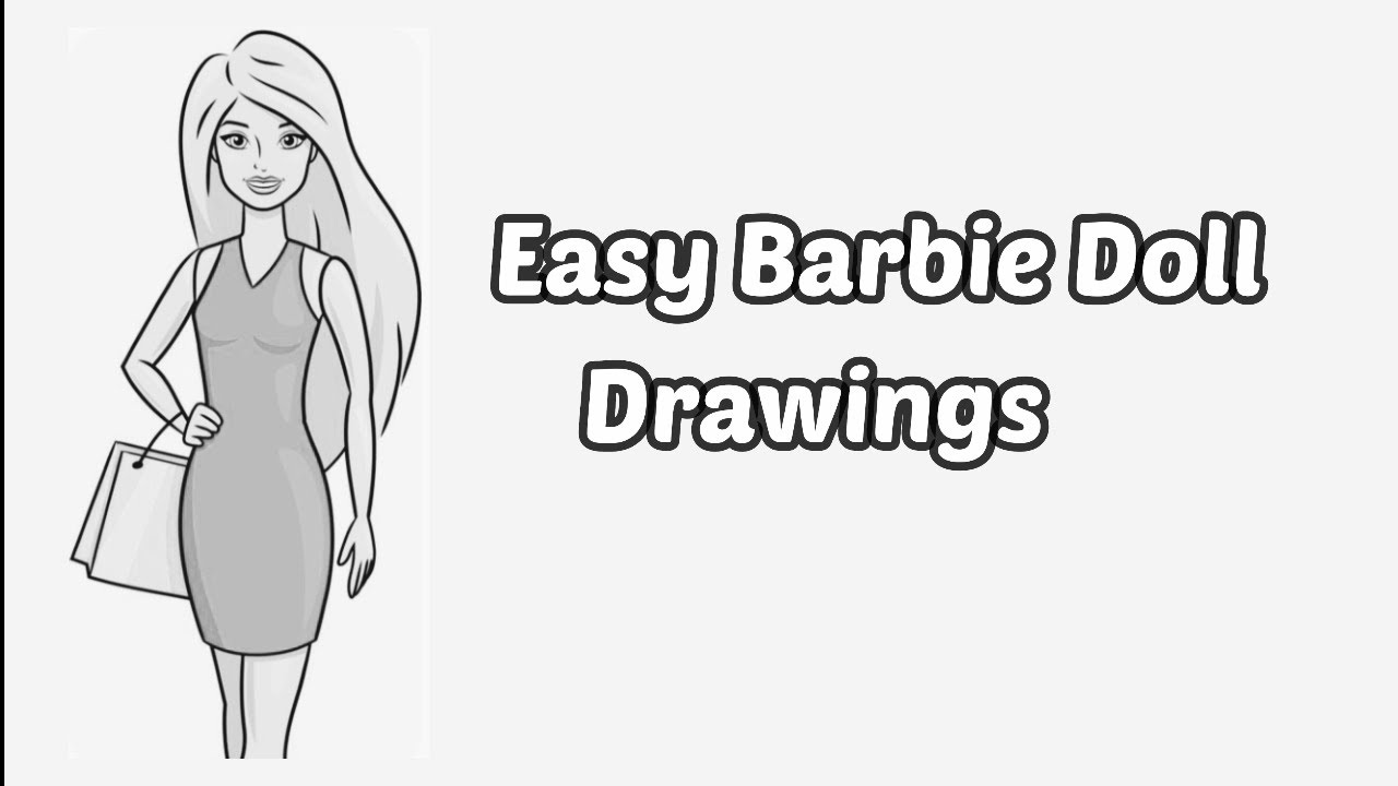 How to Draw Barbie easy steps by steps || Beautiful Barbie easy ...