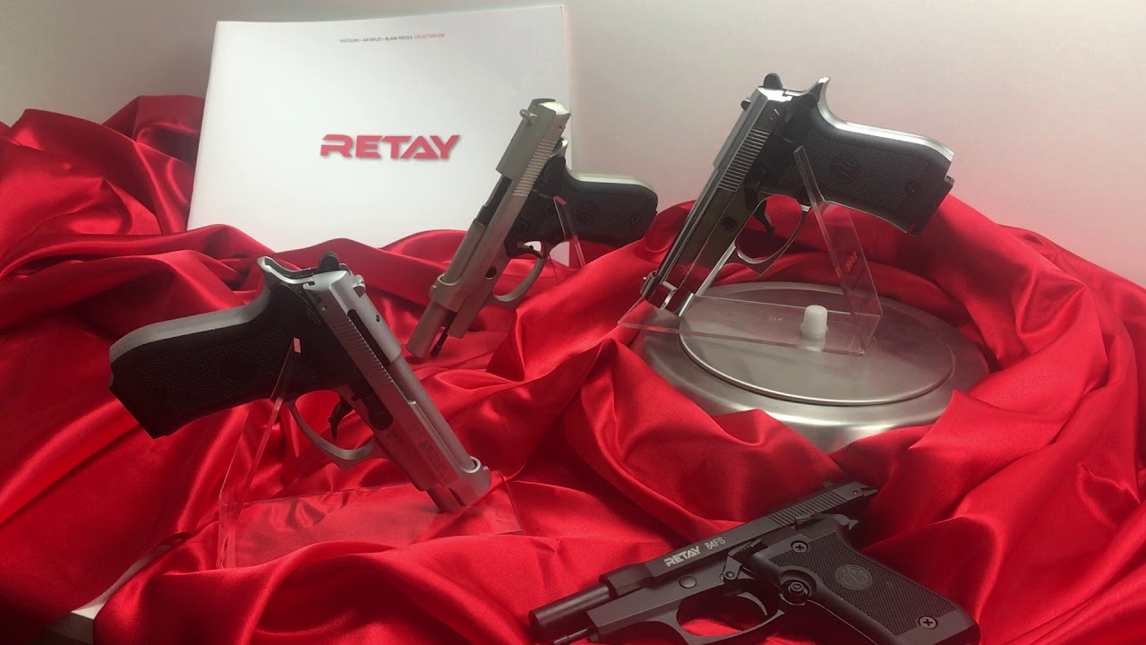 Retay blank pistols 84FS 9mm P.A.K. P630400 DMdiffusion - YouTube