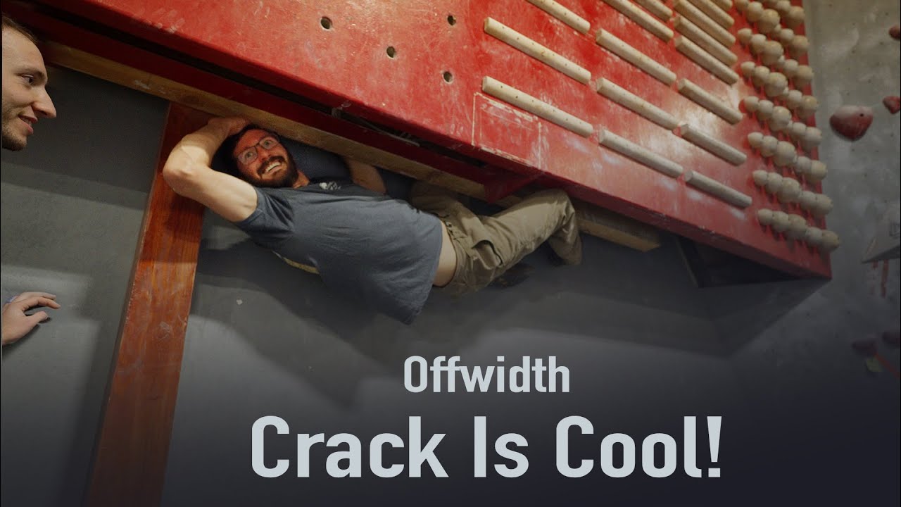 Offwidth Climbing Fanatic Teaches His Friends To Do Crack - YouTube