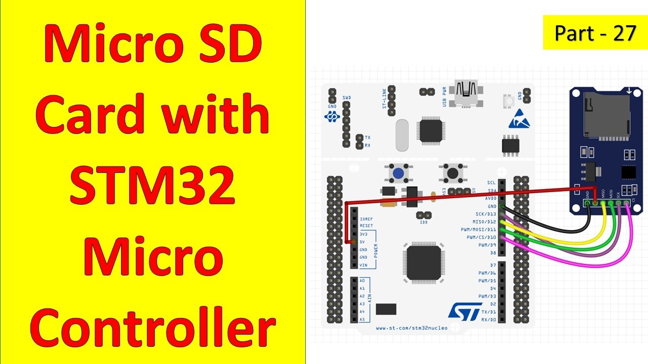 How to Interface Micro SD Card with STM32 Nucleo + FATFS (Complete ...