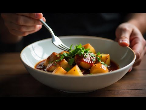 Barmaq yalayan yaxşılıq! Kartof və toyuq ilə ən dadlı nahar