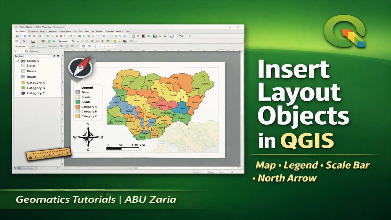 How to Insert Layout Objects in QGIS | Add Map Elements to Your Layout ...