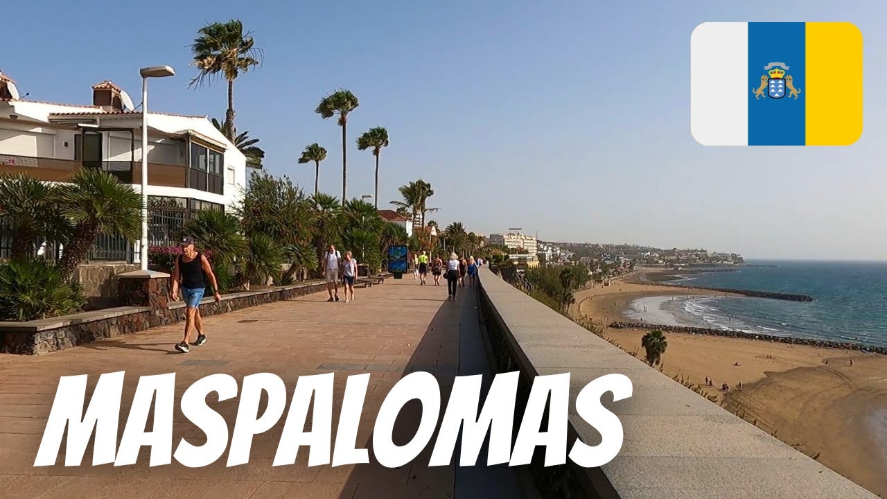 Maspalomas promenade walking tour | Gran Canaria | February 2022 - YouTube