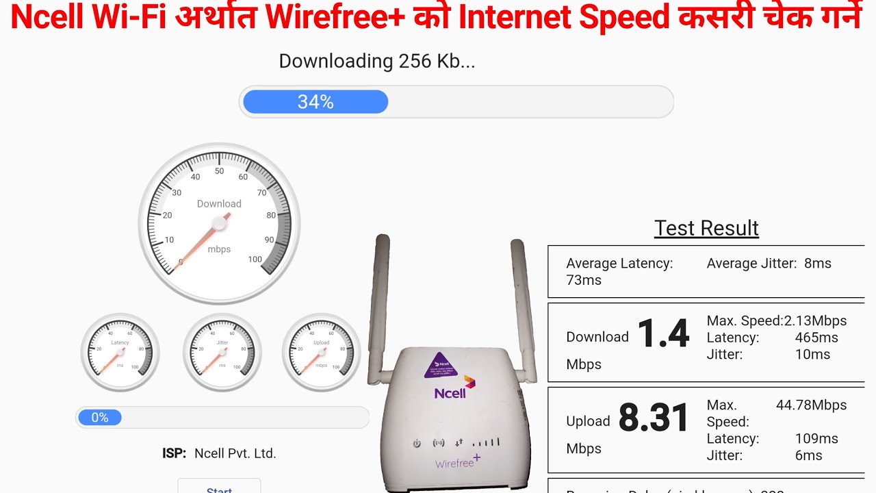 Ncell Wirefree Wifi Speed Test//Ncell Router Speed Test//Ncell Wi-Fiको ...