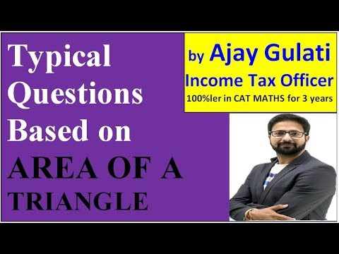 Mensuration, Difficult questions on area of Triangle - YouTube