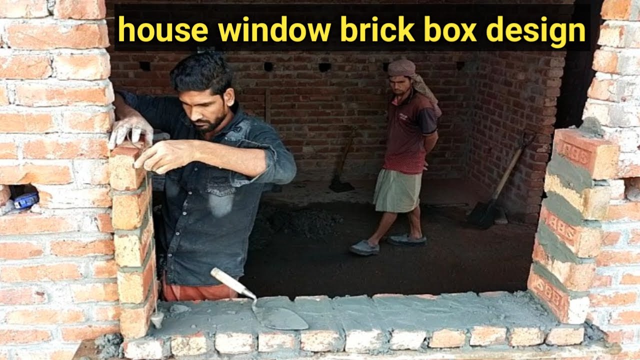 House Window Brick Design _window brick laying - YouTube