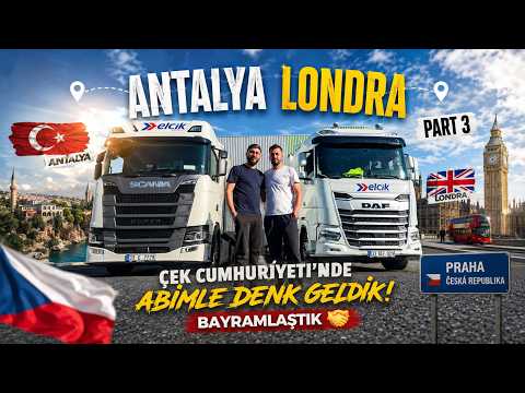 Antalya Londra Sebze Meyve Taşıyoruz PART 3 Gurbette Abimle Bayramlaştık! Tır Hayatı Vlog