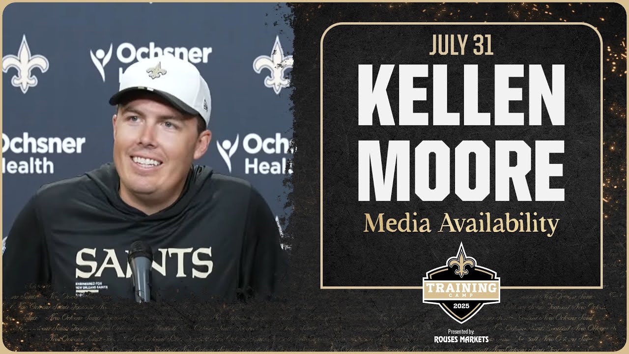Kellen Moore recaps Day 8 | Saints Training Camp 2025 - YouTube