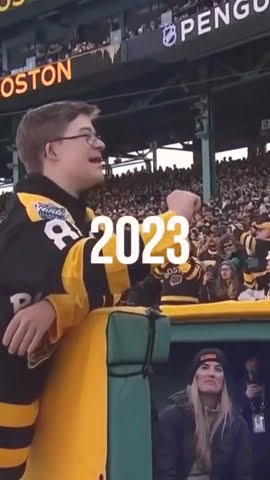 Boston Bruins Fist Pump Kid Then & Now - YouTube