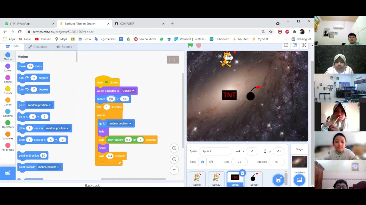 Pembelajaran Daring Komputer Scratch Berburu Alien - YouTube
