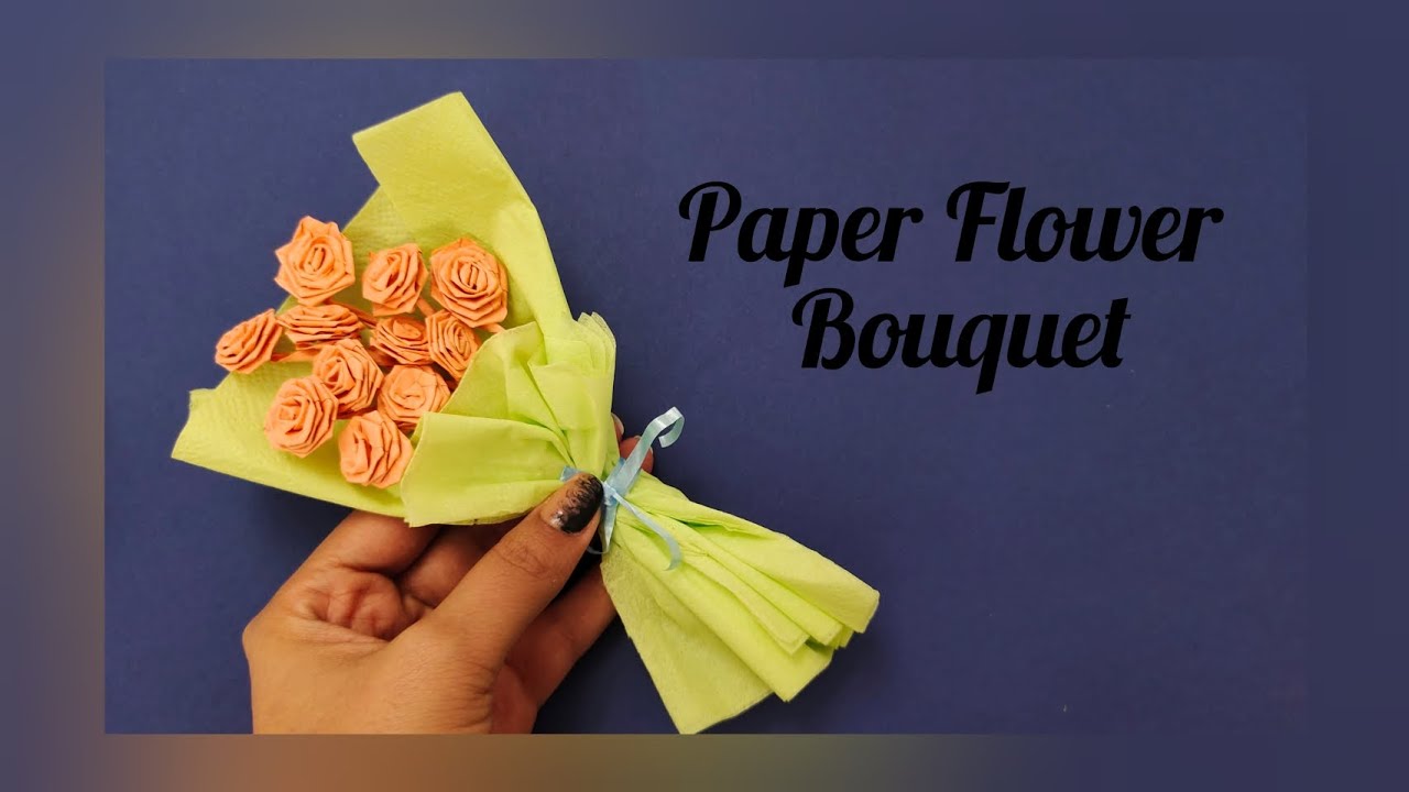 How to make a Paper Flower Bouquet| Teacher's Day Craft/ Gift | Paper ...