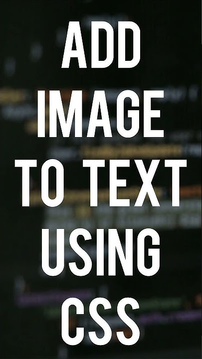 Add Image to Text using CSS - Learn HTML, CSS, JS #ytshorts #shorts #frontendguruji - YouTube