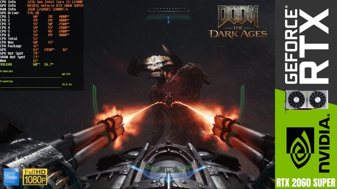 DOOM The Dark Ages, Preset Custom, DLSS Equilibrado, Nvidia Reflex ...