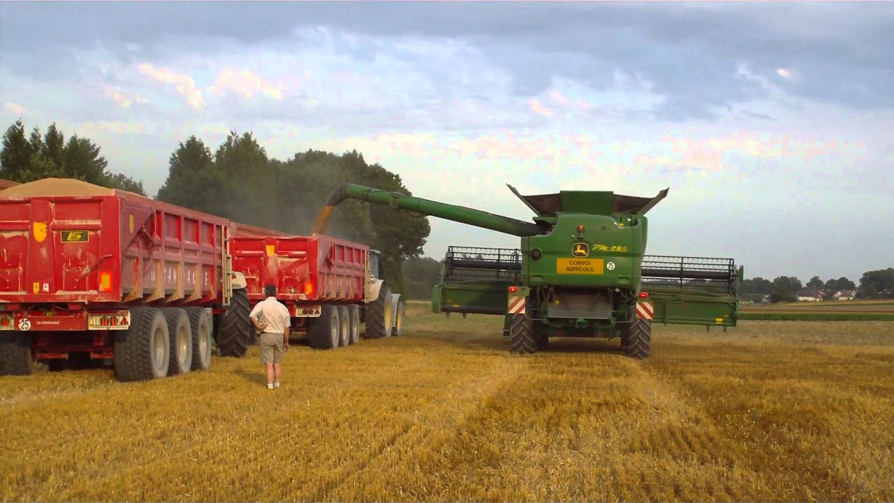 Moisson blé 2013:JD S 680i vdge trémie (Partie 2). - YouTube
