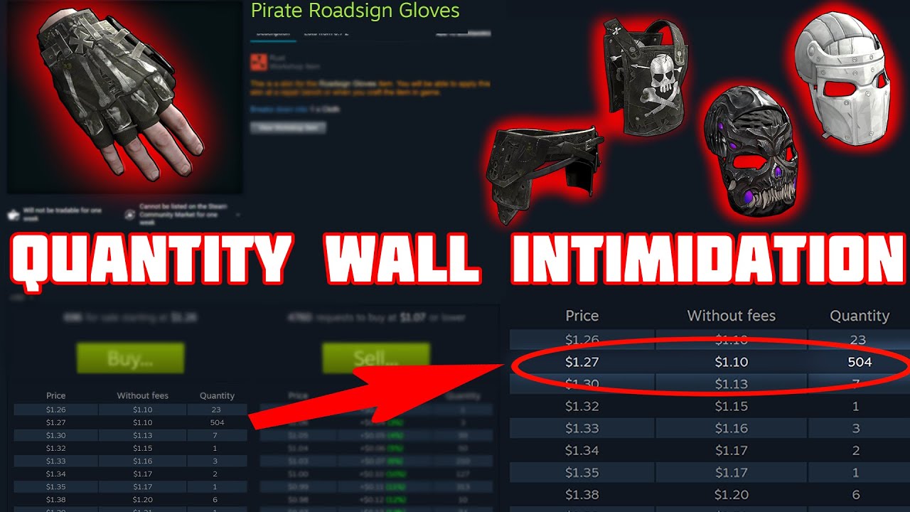 Steam Market Quantity Wall Intimidation (RUST SKIN INVESTING!) - YouTube
