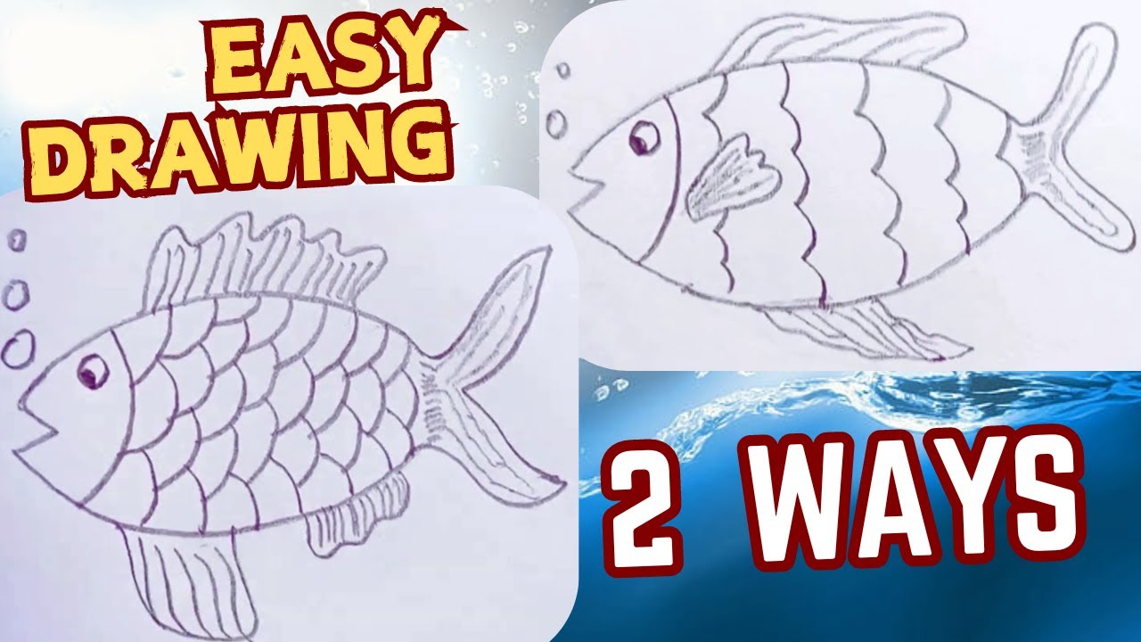 How To Draw A Fish | 2 Easy Ways To Draw A Fish - YouTube