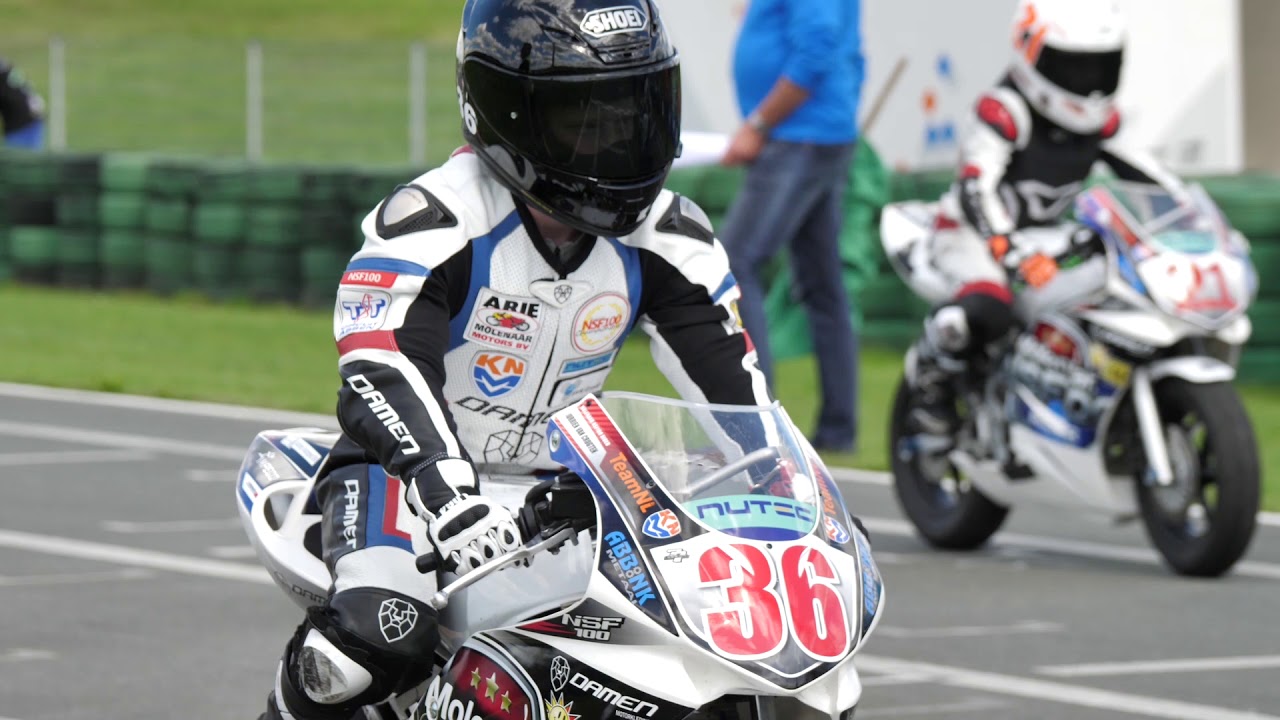 NK Junior Moto Racing RACE 1 Assen - Open Minibike en Molenaar NSF100 ...
