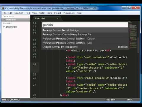 How to use the Sublime Text Placeholder Plugin - YouTube