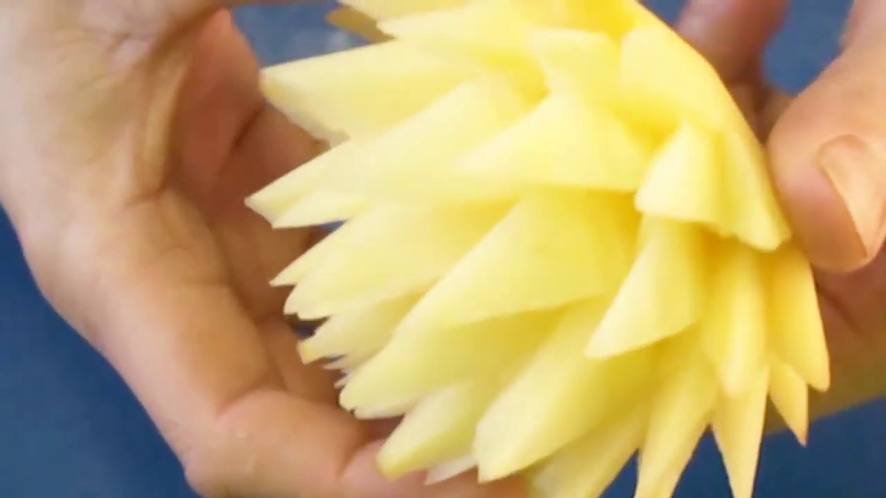 Potato Carving - Carving Fruits - Khắc khoai tây #carving #watermelon ...