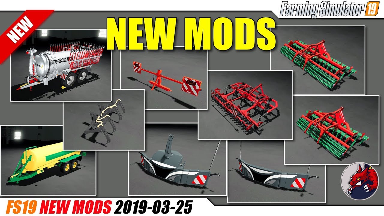 FS19 | New Mods (2019-03-25) - review - YouTube