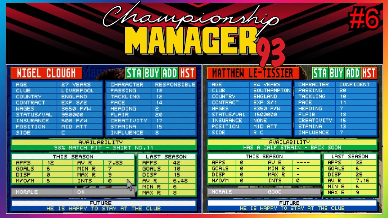 CHAMPIONSHIP MANAGER 93 - THE TITLE IS COMING HOME - #RetroGaming #CM93 ...