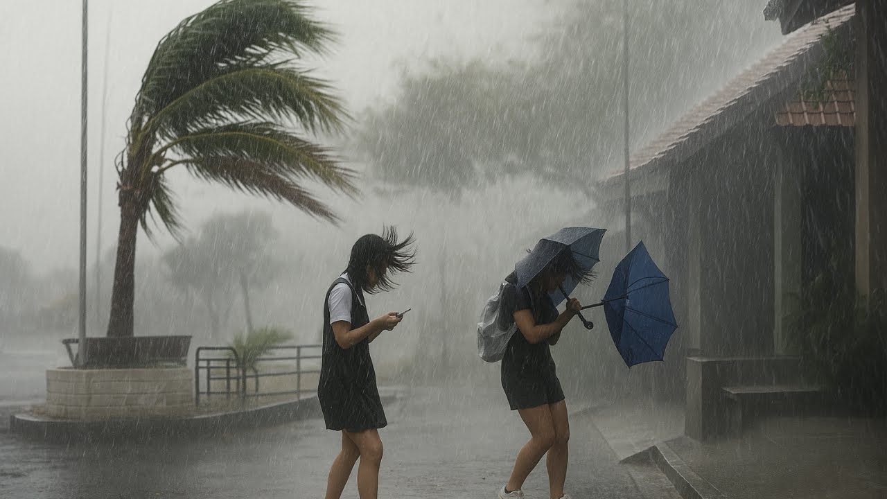 VERY AMAZING RAIN! THE BIGGEST RAINSTORM IN MY VILLAGE, DARK SKY ...
