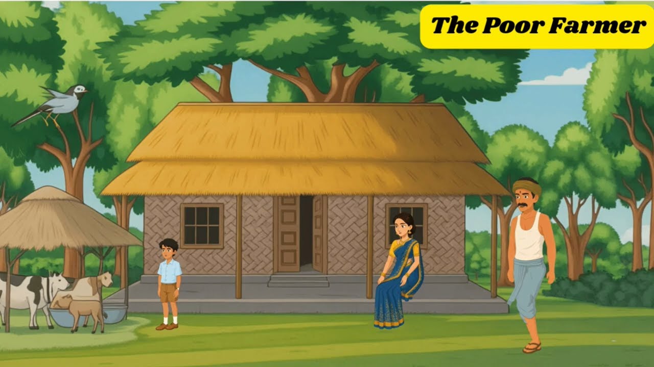 The Poor Farmer’s Story - English story for kids | Moral Story in ...
