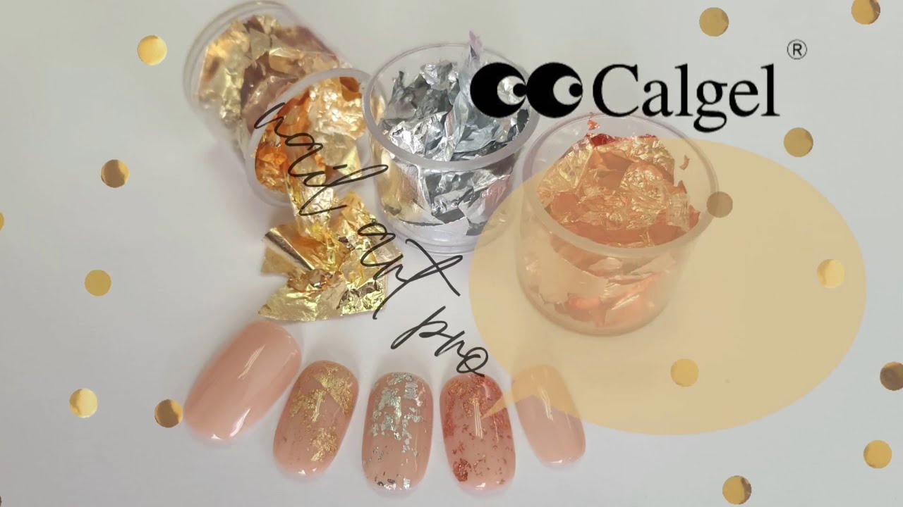 Calgel Nail art pro - Foil leaf application - YouTube