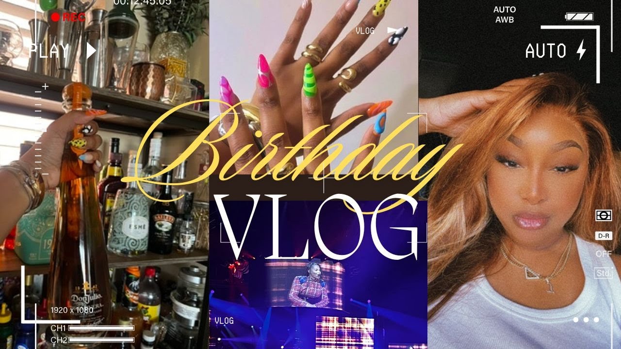 LATE Birthday Vlog | NEW Nails + Janet Jackson Concert - YouTube