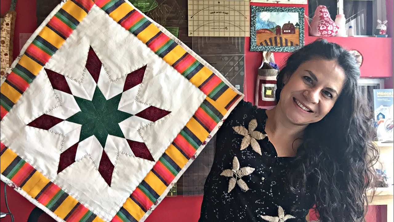 Estrella diamante mexicana, clases de patchwork - YouTube
