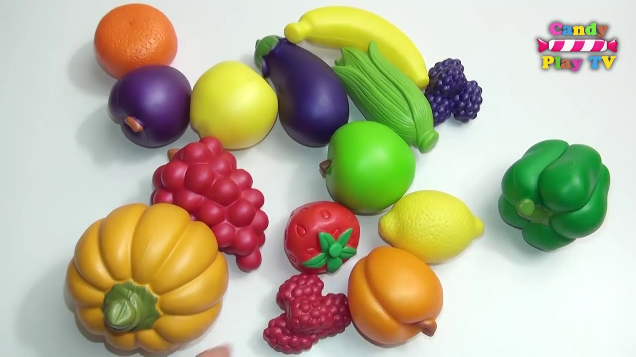 Learn Names of Fruits and Vegetables With Toy Kids learning fruits ...
