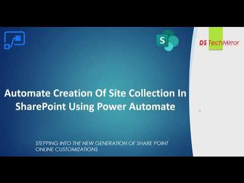 Power Automate: How to create SharePoint Site Collection - YouTube