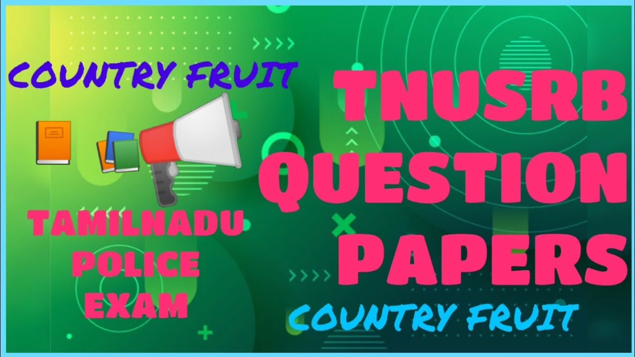 TNUSRB Model Test QUESTION Paper 2020 - YouTube