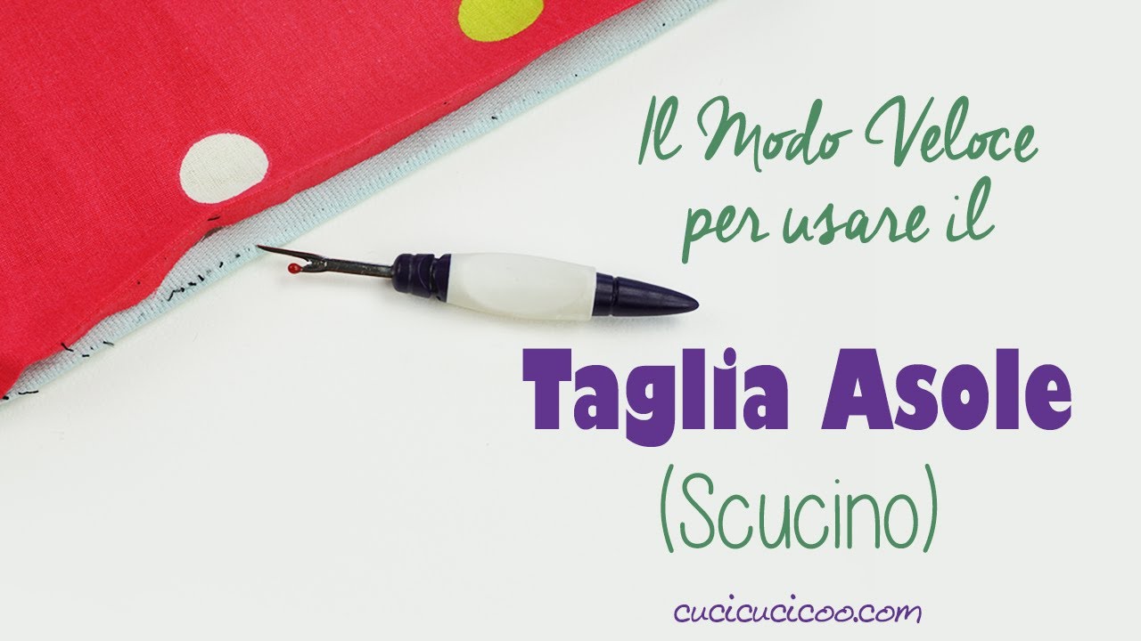 Come usare il taglia asole correttamente e velocemente (scucino) - YouTube