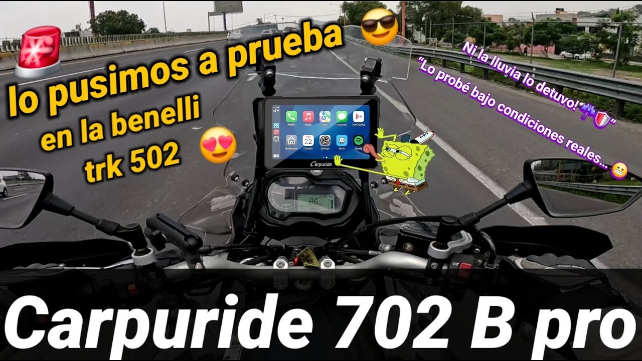 🚨 Carpuride 702B Pro en mi Benelli TRK 502: ¡Sorpresa! 😱 ¿Android Auto funciona en moto? 🤔🏍️ ...