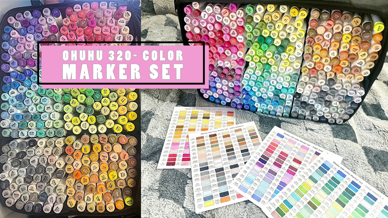 Unboxing & Swatching Ohuhu’s 320-color Marker Set!!! 🌸 - YouTube