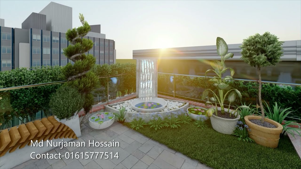 Terrace Sitting with Gardening 2 Realistic 3D Animation - YouTube