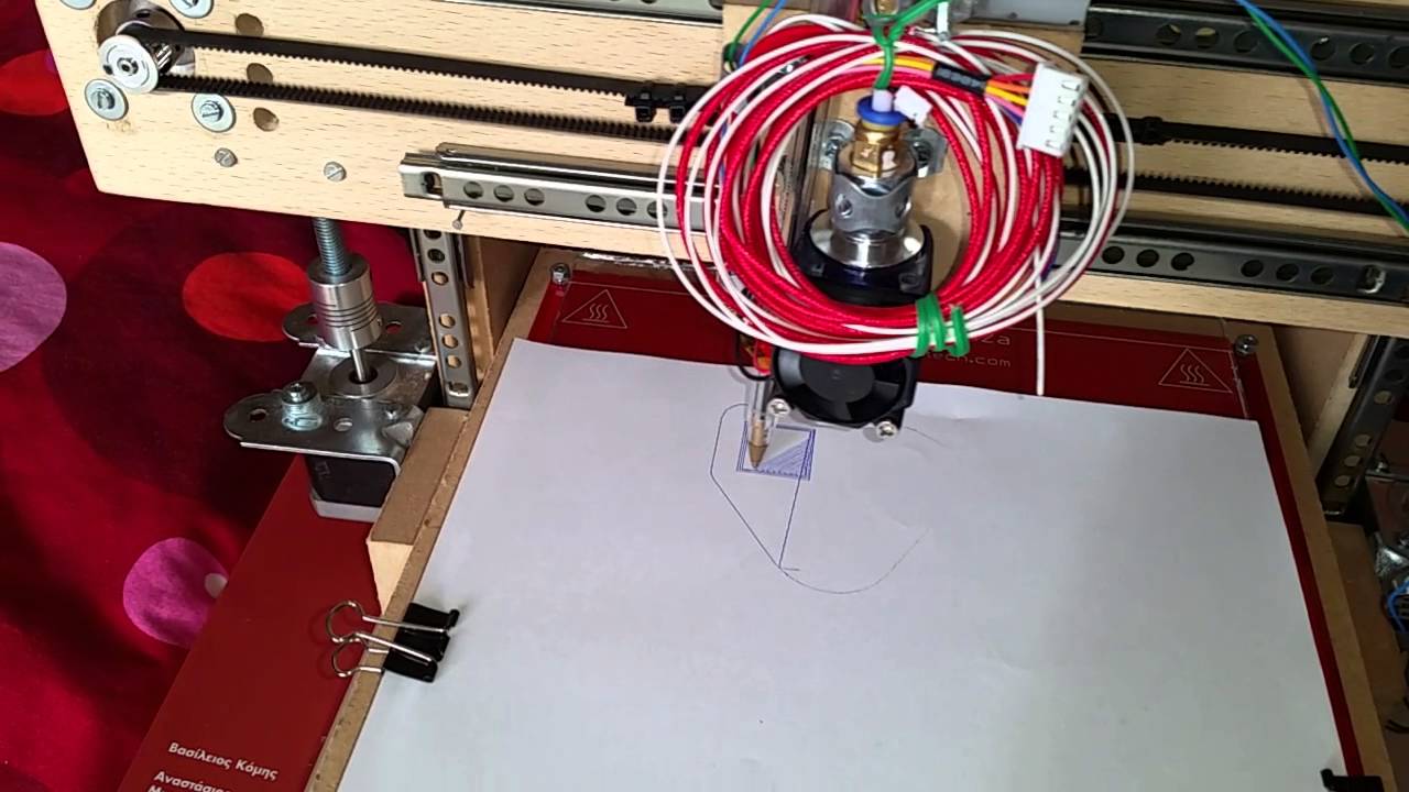 My Wooden 3d Printer Xyz Axes Test 1 Youtube