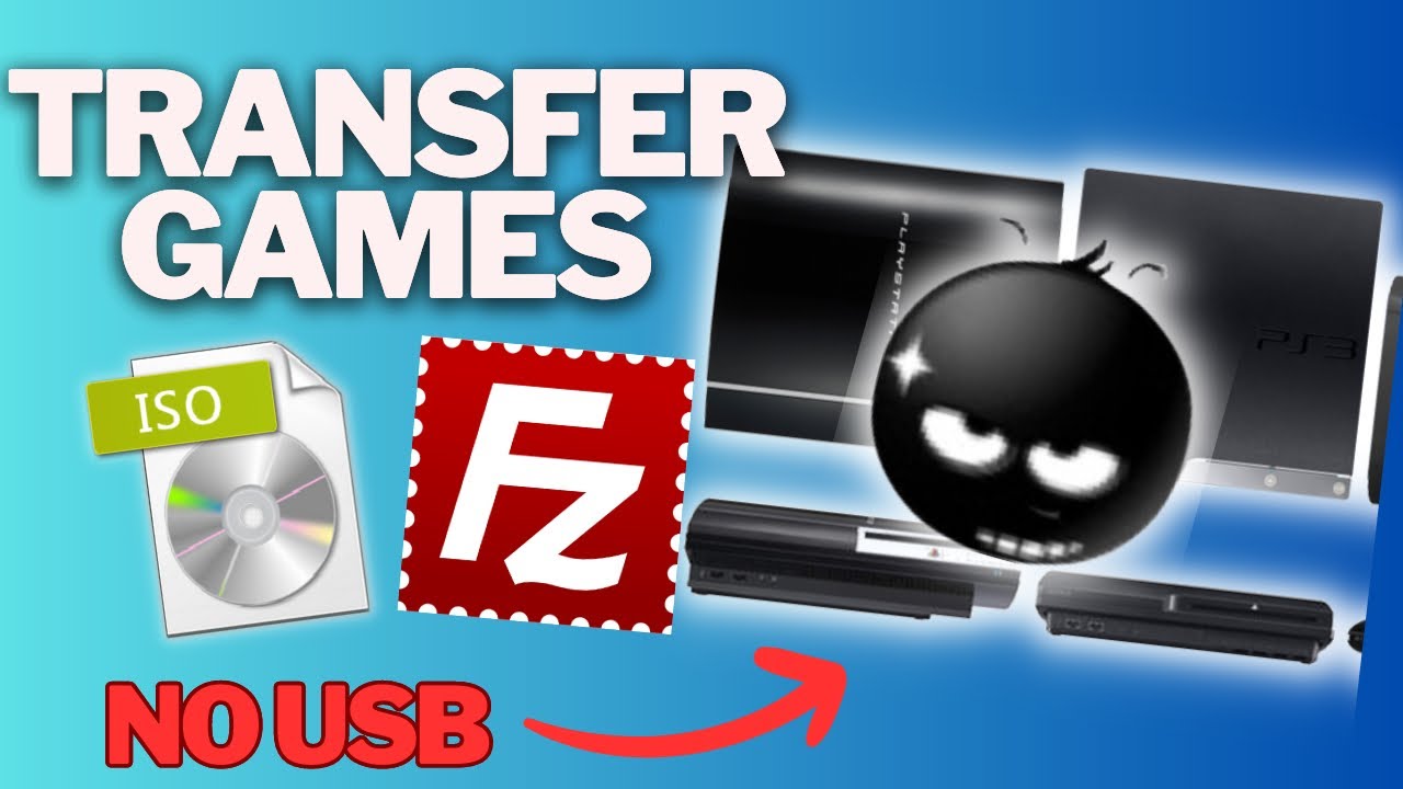 No USB or DISK! Transfer 4GB+ Games Easy And Fast with FileZilla - YouTube