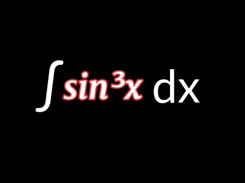 integral of sin^3x - YouTube