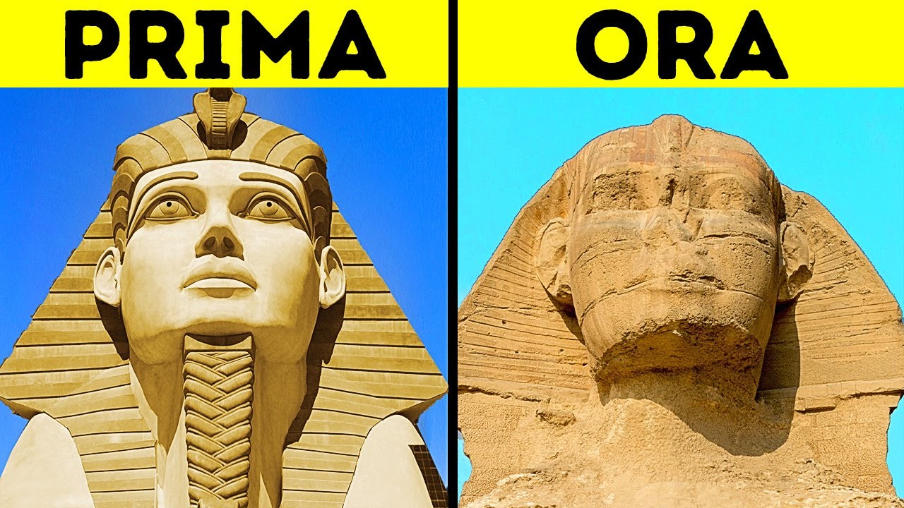 Monumenti Famosi Prima VS Ora (La Sfinge Aveva la Barba!) - YouTube