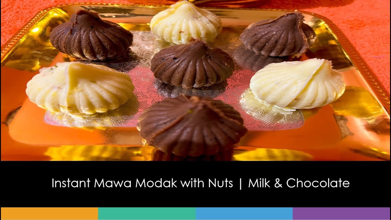 Instant Modak | 2 Types of Modak | Milk & Chocolate - YouTube